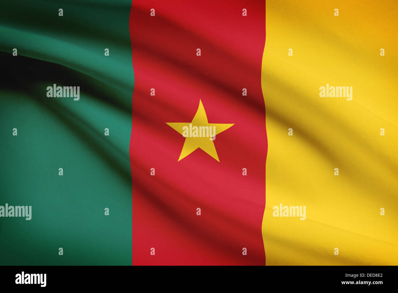 National flag cameroon flying in hi-res stock photography and images ...
