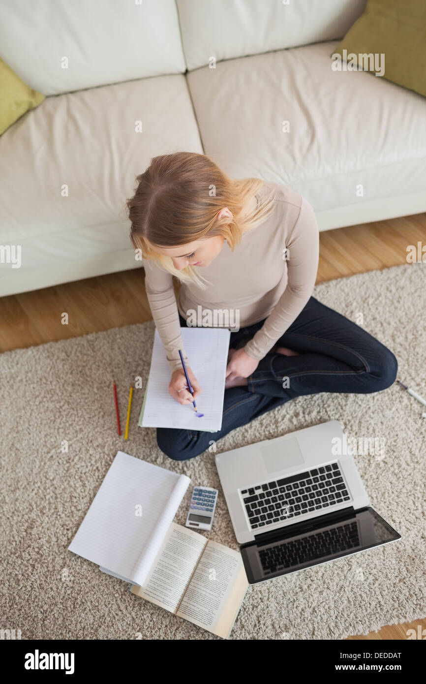 Student doing homework taking notes hi-res stock photography and images ...