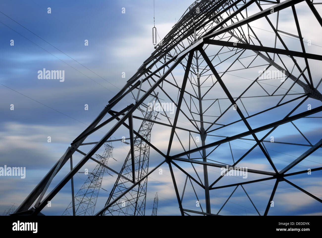 Power tower in the sky background Stock Photo - Alamy