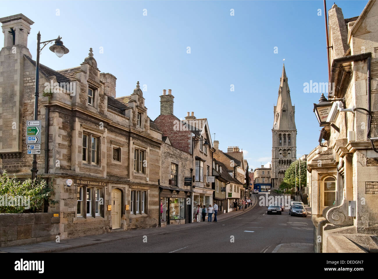 Historical old town of Stamford, an ancient town located Stock Photo ...