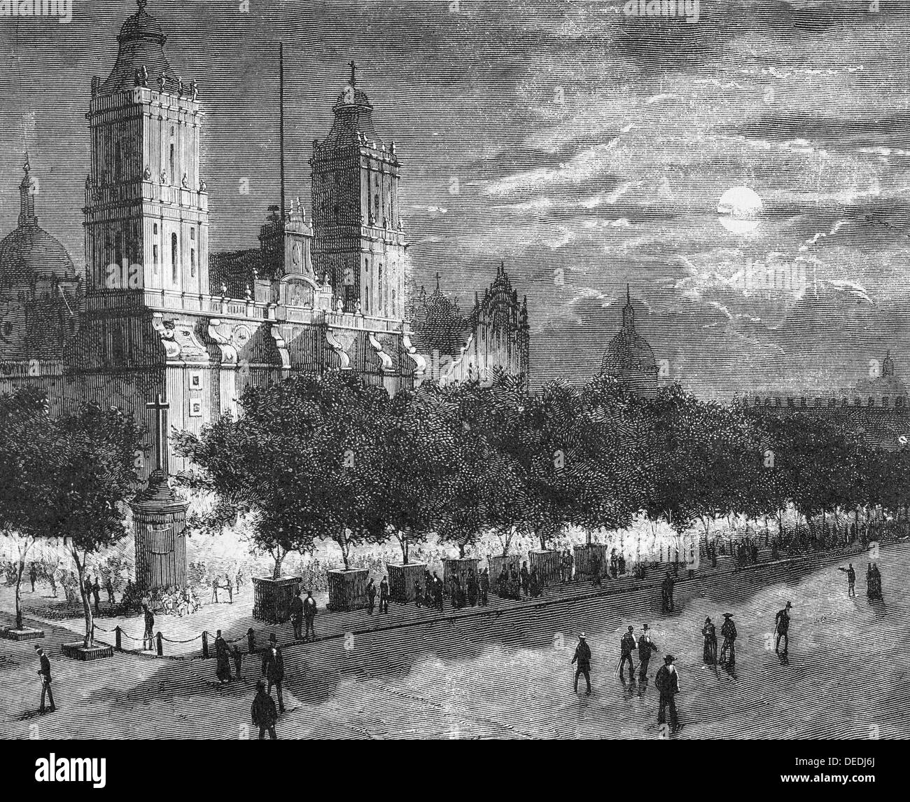 The city of mexico engraving hi-res stock photography and images - Alamy