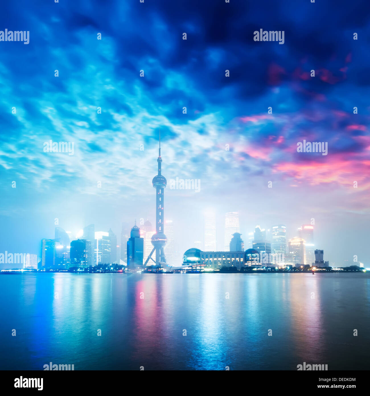 beautiful shanghai skyline at night,China Stock Photo - Alamy