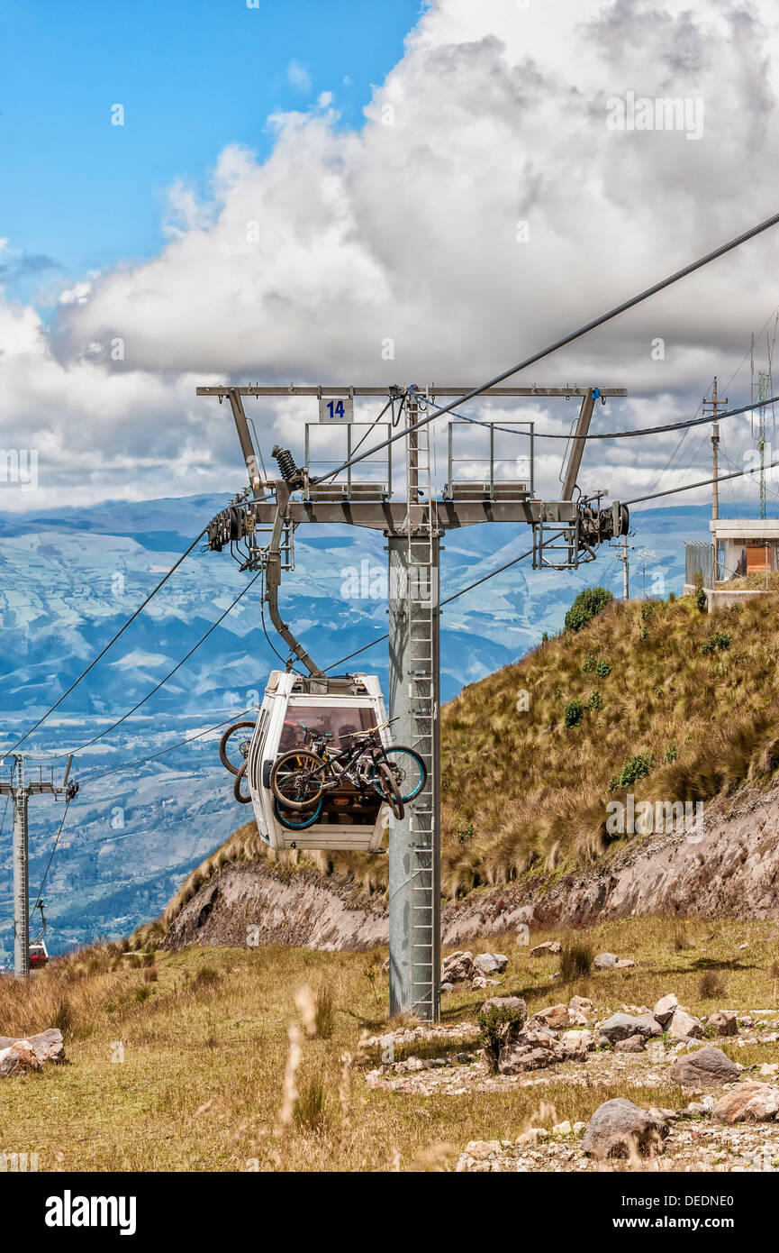 Quito cable car, Pichincha Province, Ecuador, South America Stock Photo ...
