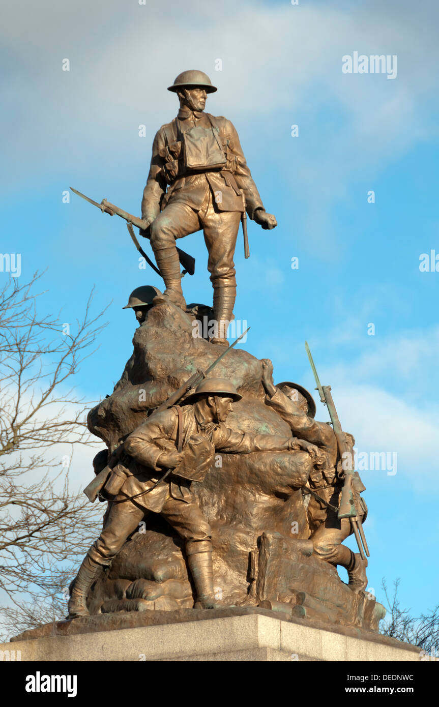 The war memorial, Yorkshire Street, Oldham, Greater Manchester, England ...