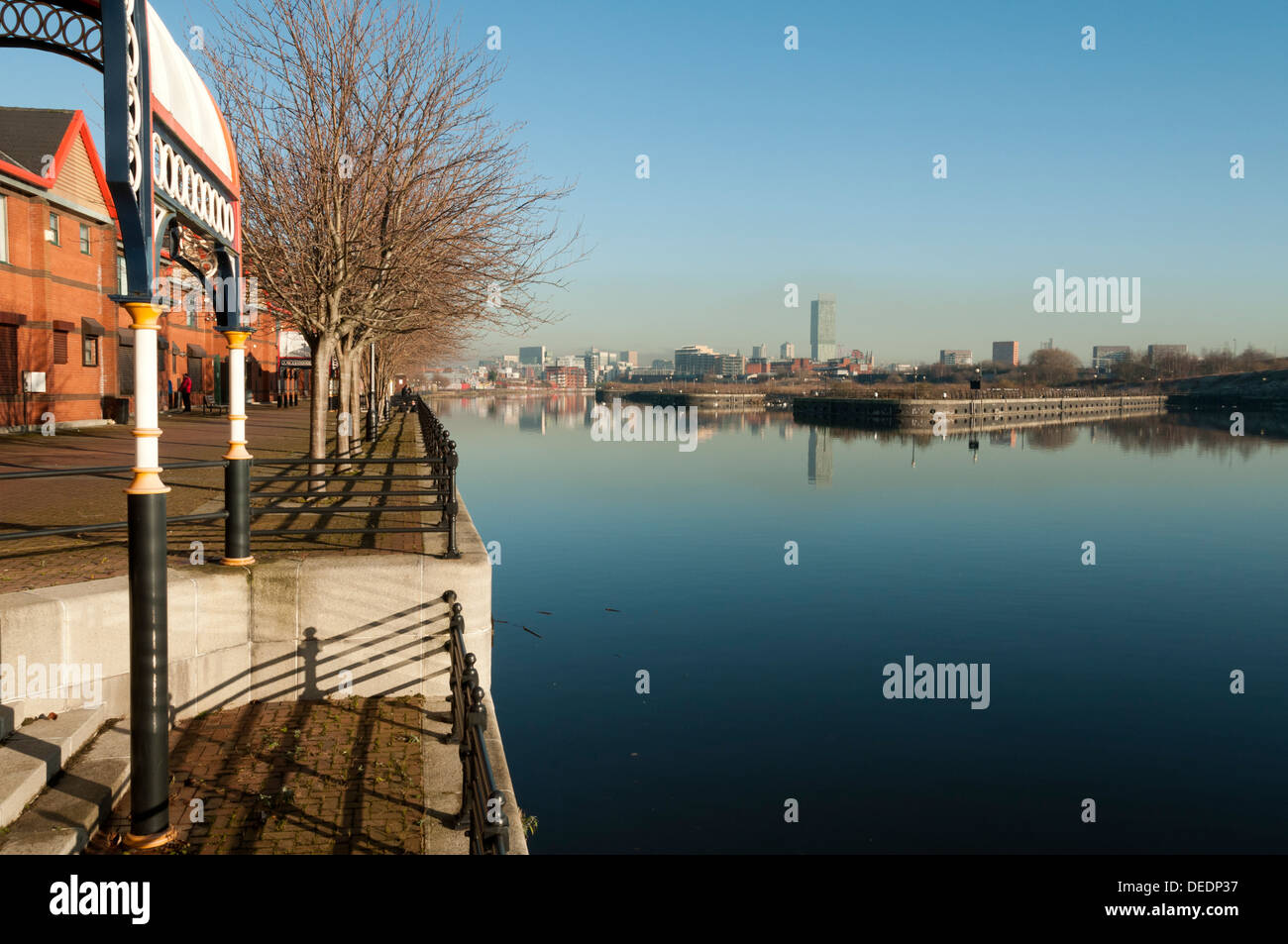 Ornamental shelter by the side of the River Irwell (Manchester Ship ...