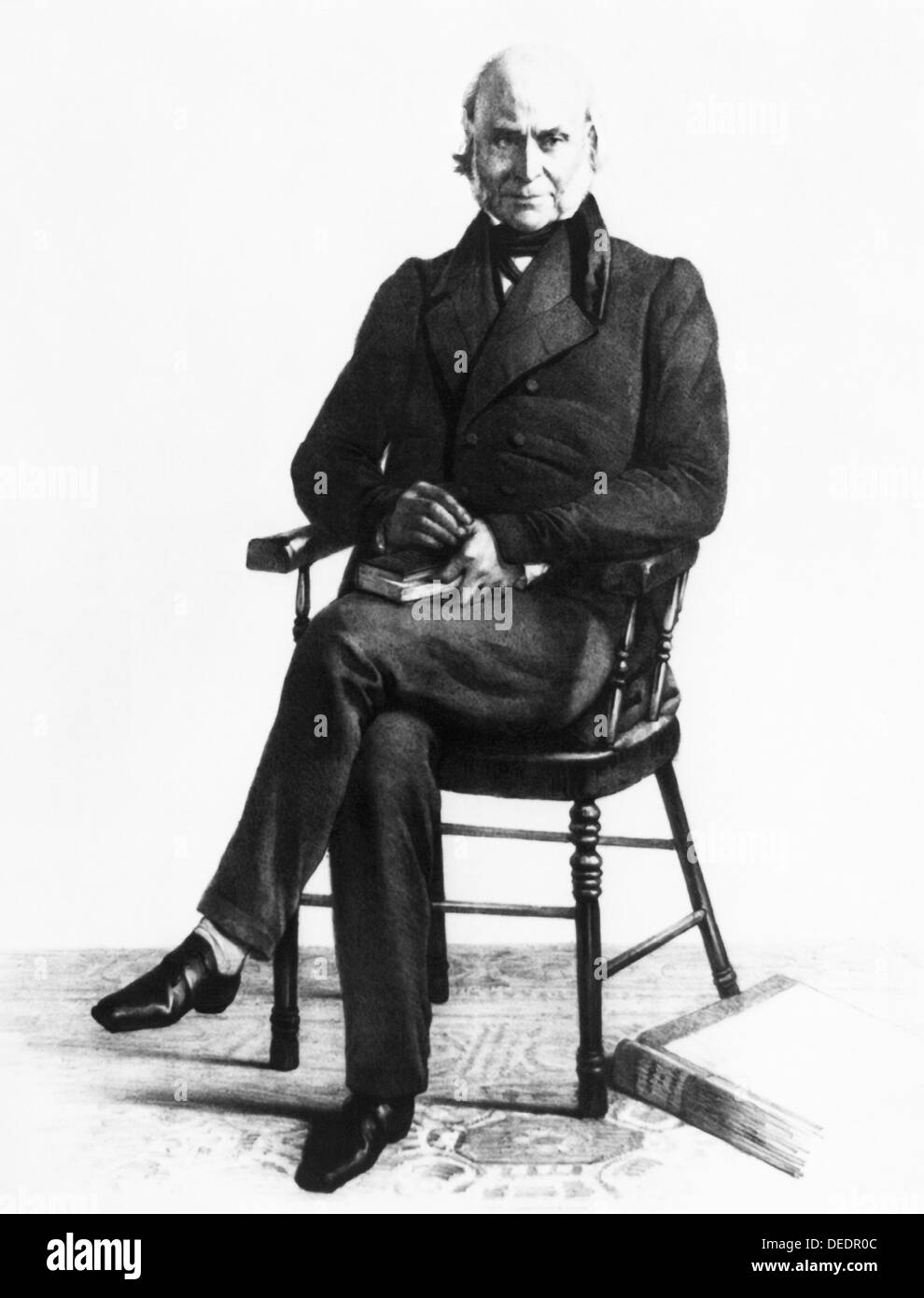 Vintage portrait of John Quincy Adams Stock Photo - Alamy