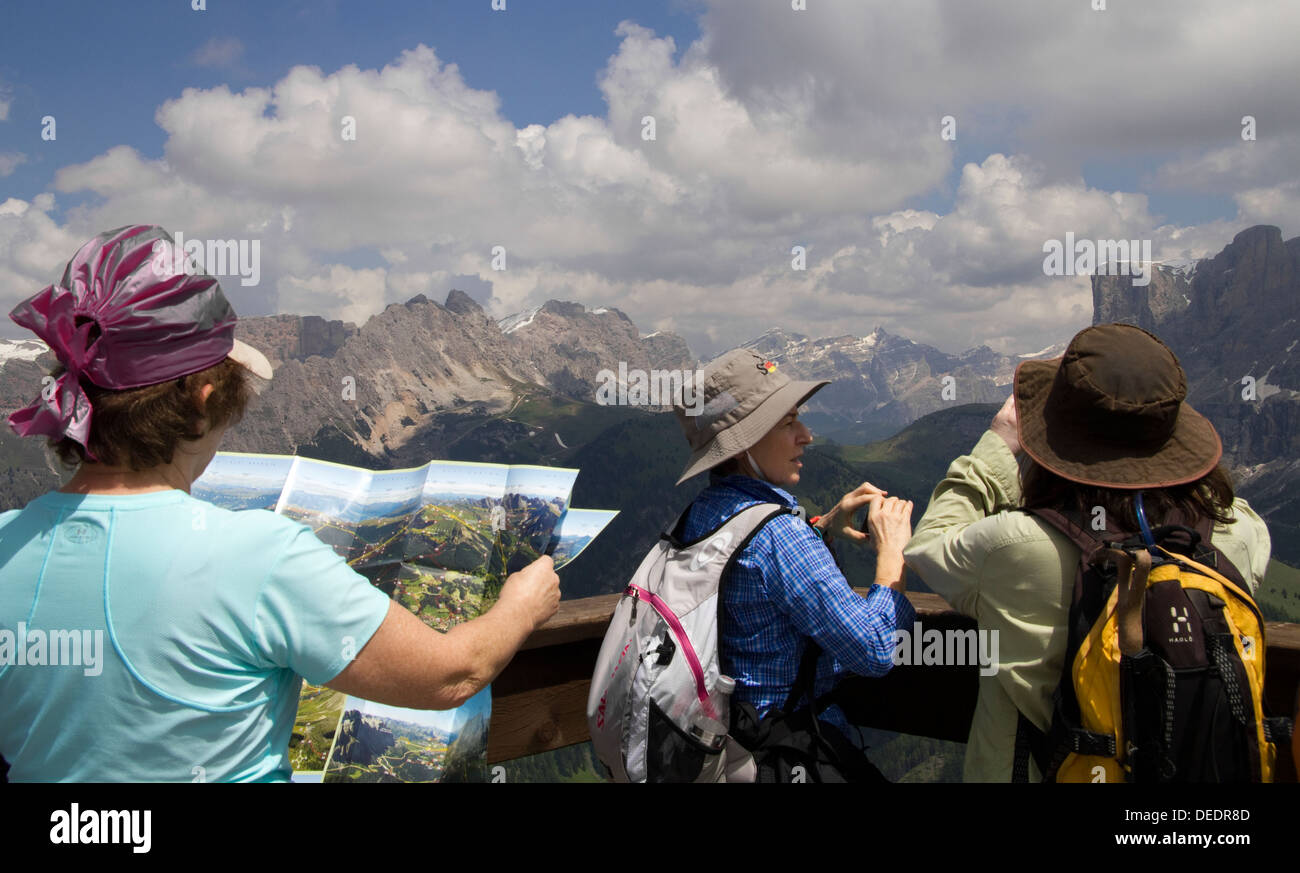 Viewing platform, Dolomites Alps Italy Stock Photo - Alamy