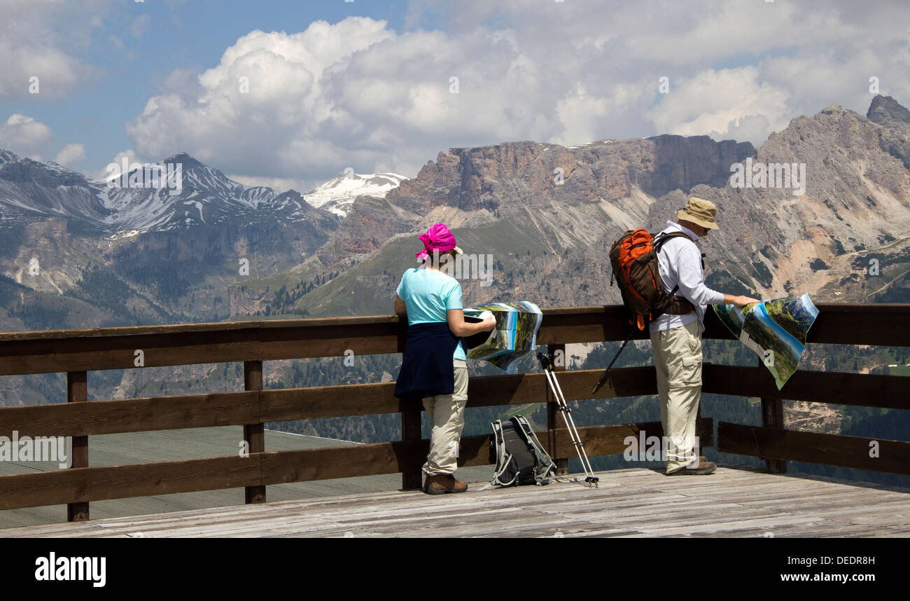 Viewing platform, Dolomites Alps Italy Stock Photo - Alamy
