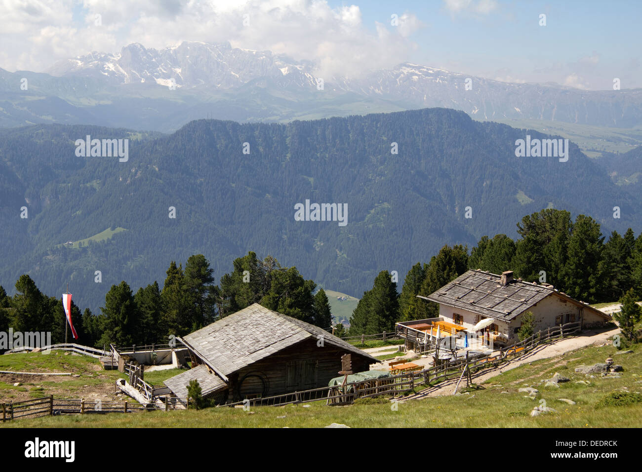 Farmhouse in the Dolomites Alps Italy Stock Photo - Alamy