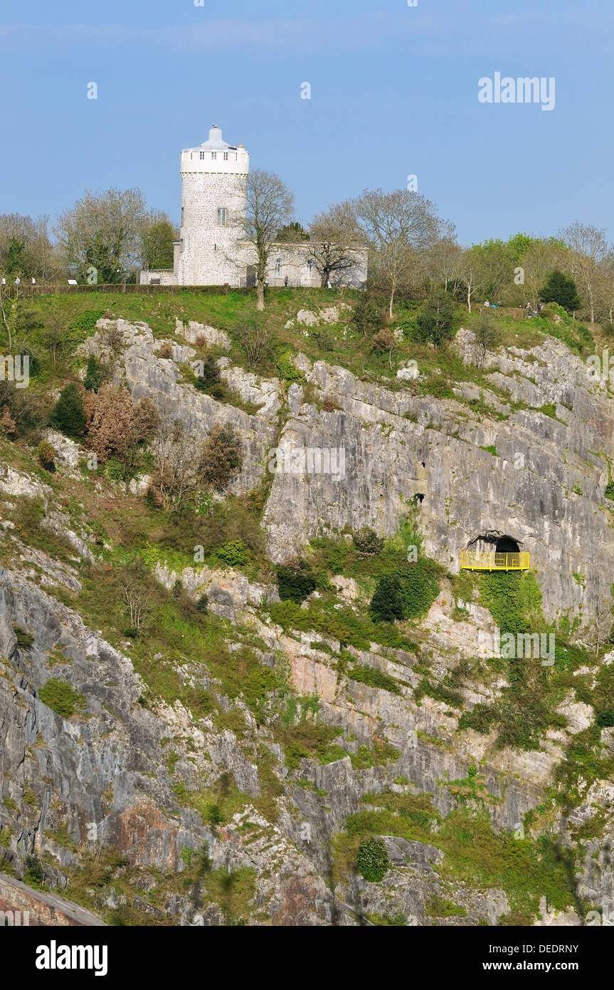 Clifton Observatory and The Giant's Cave in St Vincent's Rocks Stock ...
