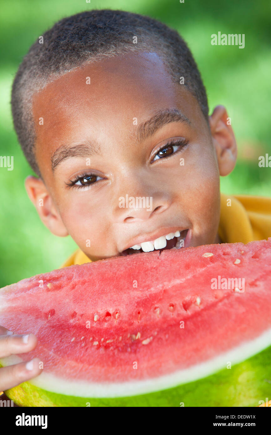 African child eating water melon hi-res stock photography and images ...