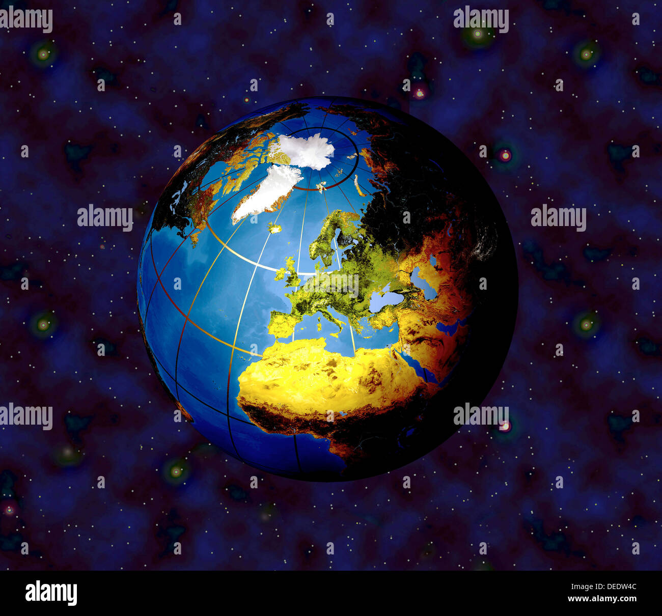 Earth blue globe arctic view hi-res stock photography and images - Alamy