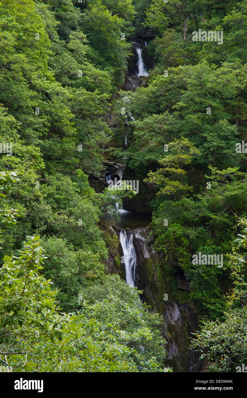 Waterfall viewed from the Nature Trail on the Jacob’s Ladder footpath ...