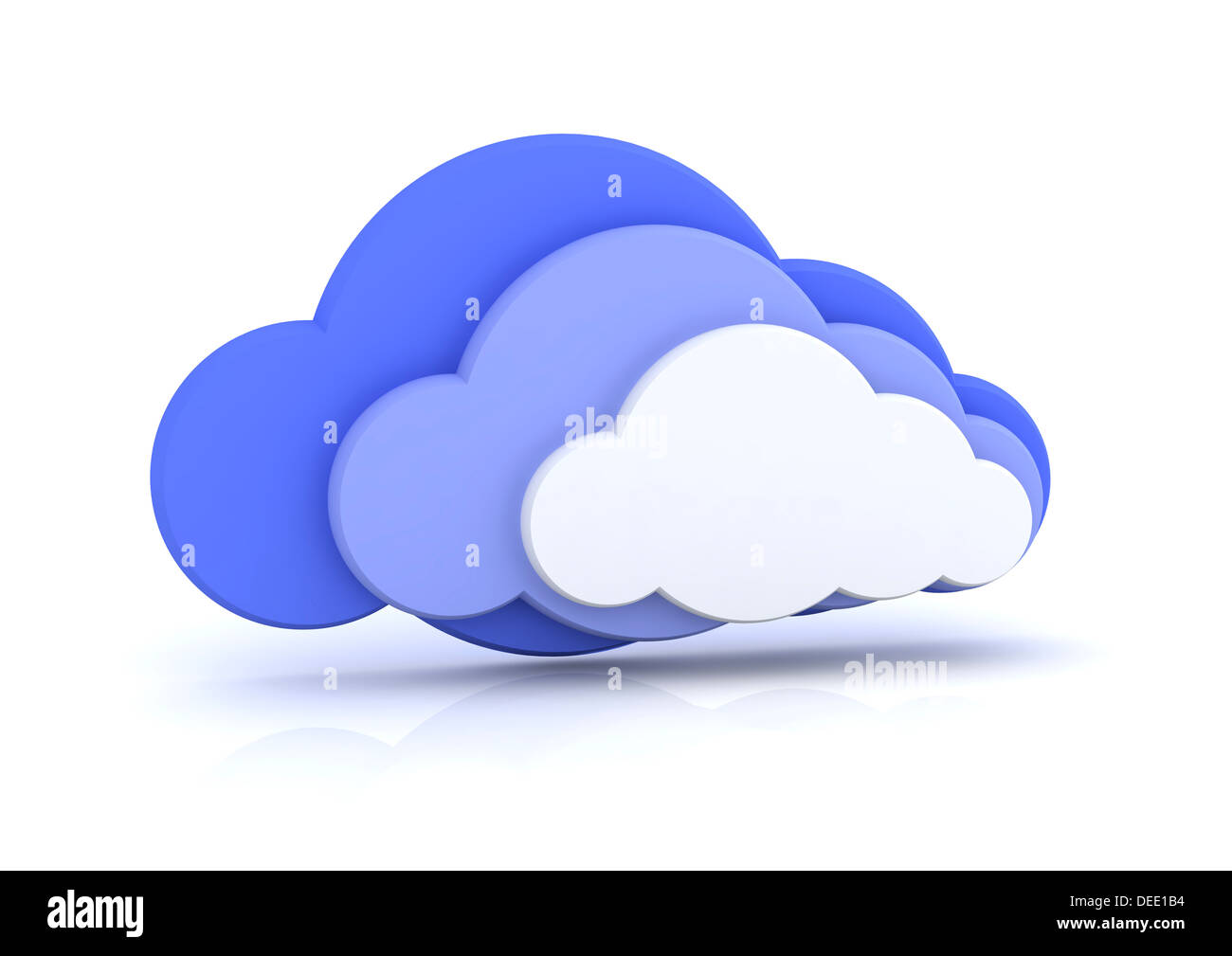 Illustration of blue cloud. Cloud computing Stock Photo - Alamy