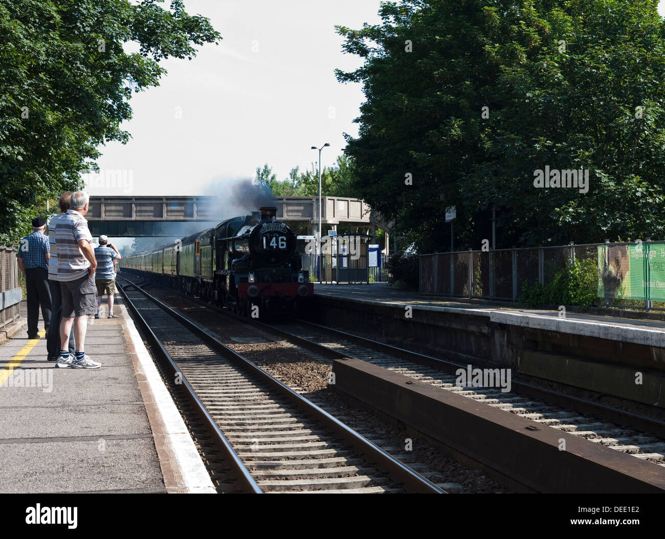 Torbay express steam train on the Bristol to Plymouth line travelling ...