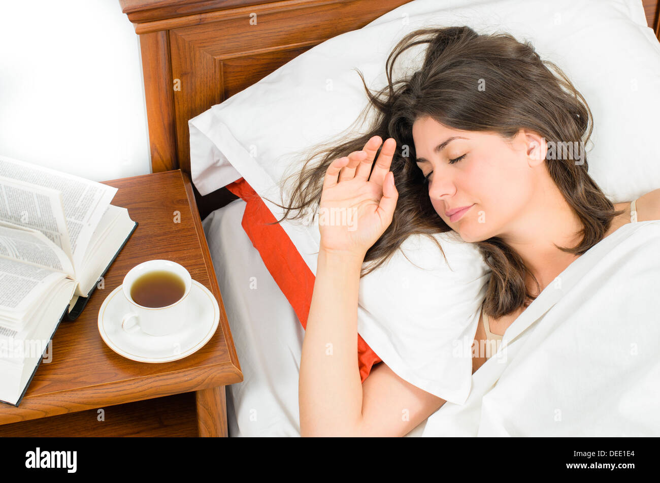 Beautiful woman sleeping hi-res stock photography and images - Alamy