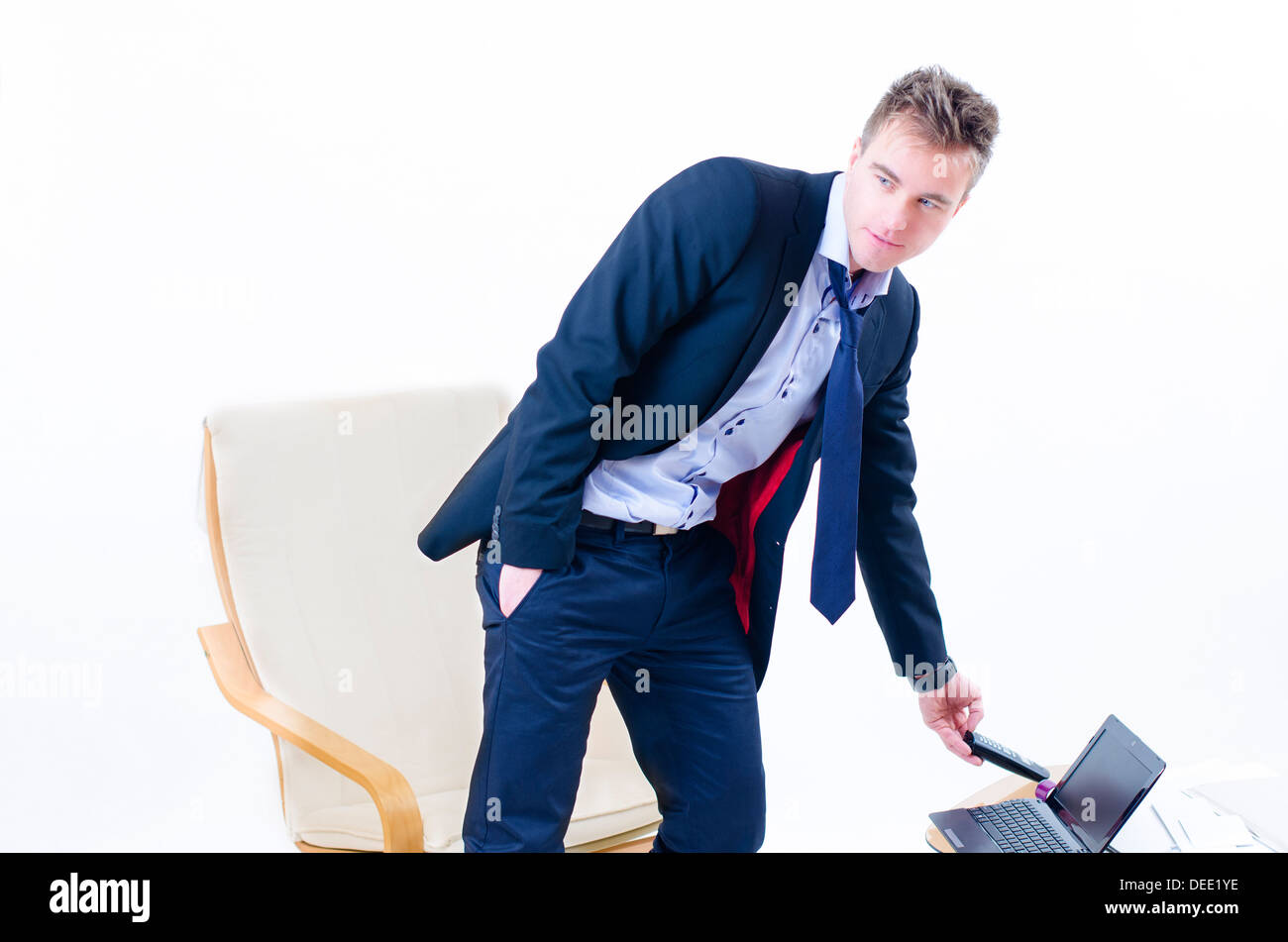 A business man at his office Stock Photo - Alamy