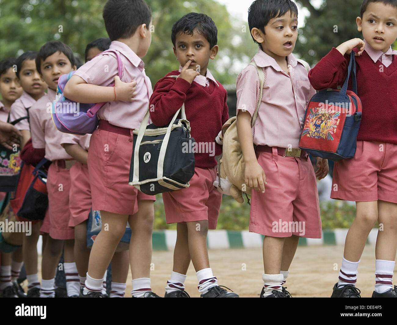 Children In Line At School