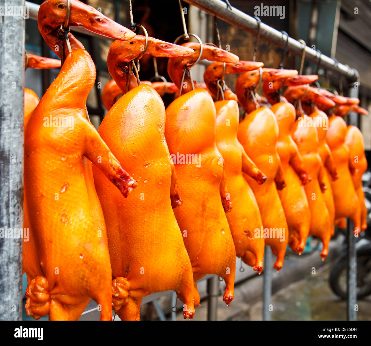 Roast duck for cooking in Thailand Stock Photo - Alamy