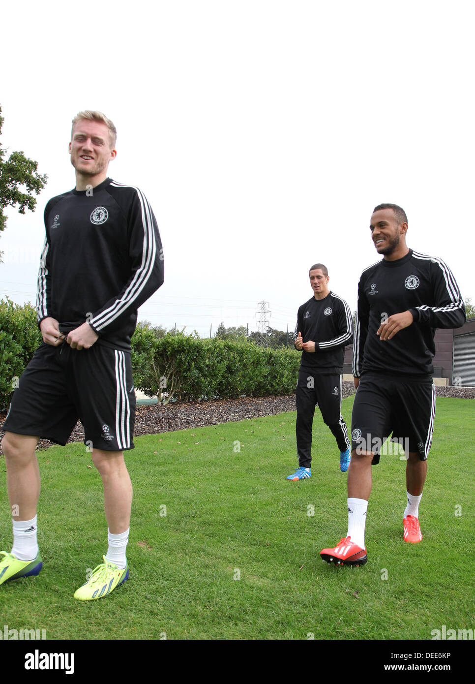 Players of Chelsea Football Club train prior to their Match day 1 ...