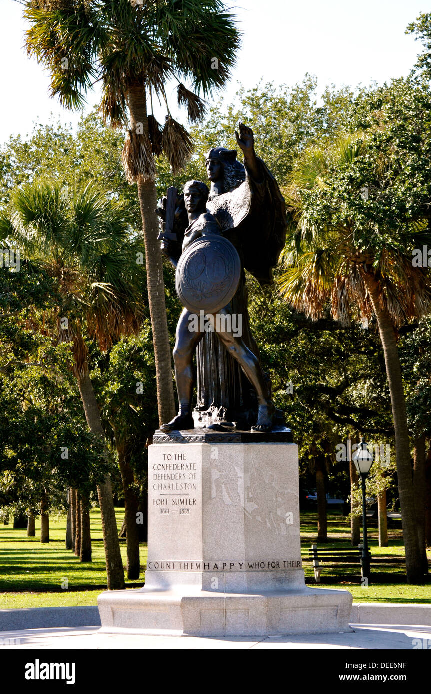 Charleston SC Confederate Defenders Statue Stock Photo - Alamy