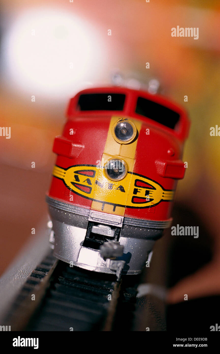 Santa Fe model train Stock Photo - Alamy