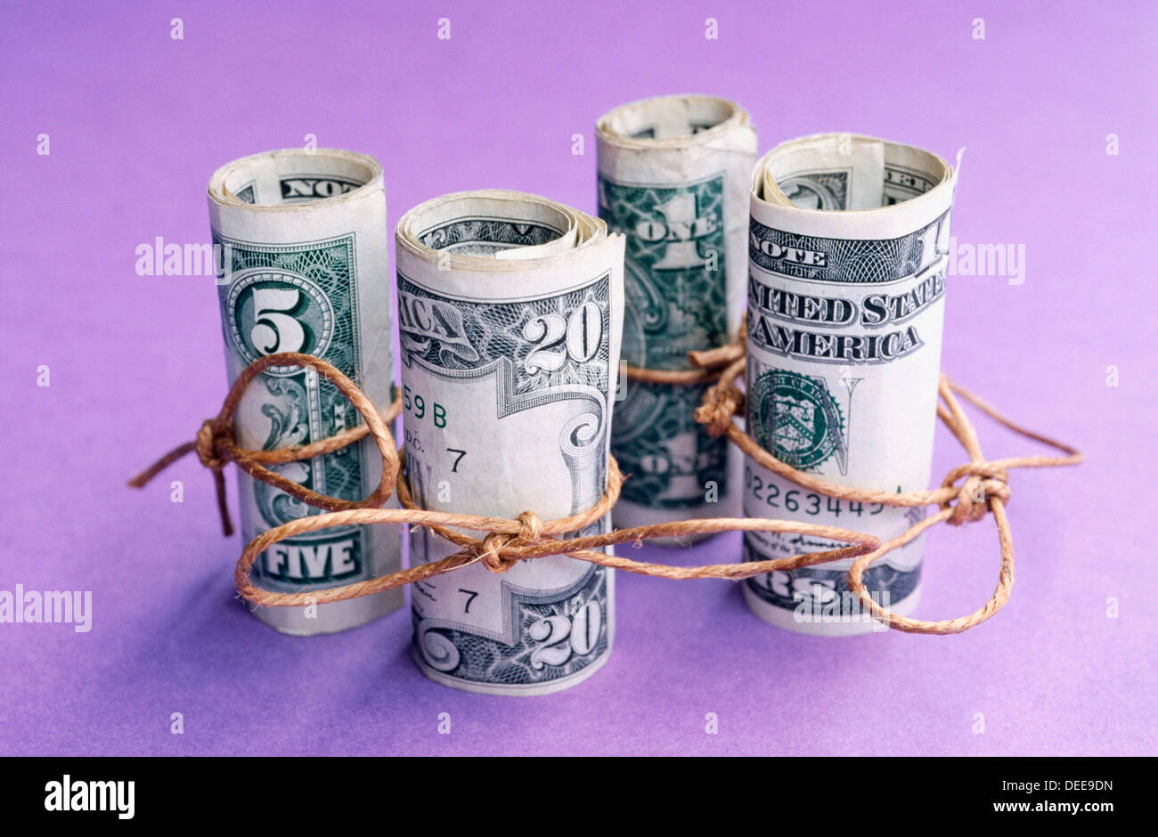 ´Tied up money´ Stock Photo - Alamy