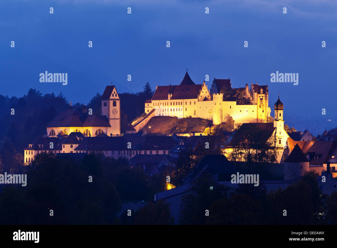 St. Mang's Abbey (Fussen Abbey) and Hohes Schloss Castle, Fussen ...