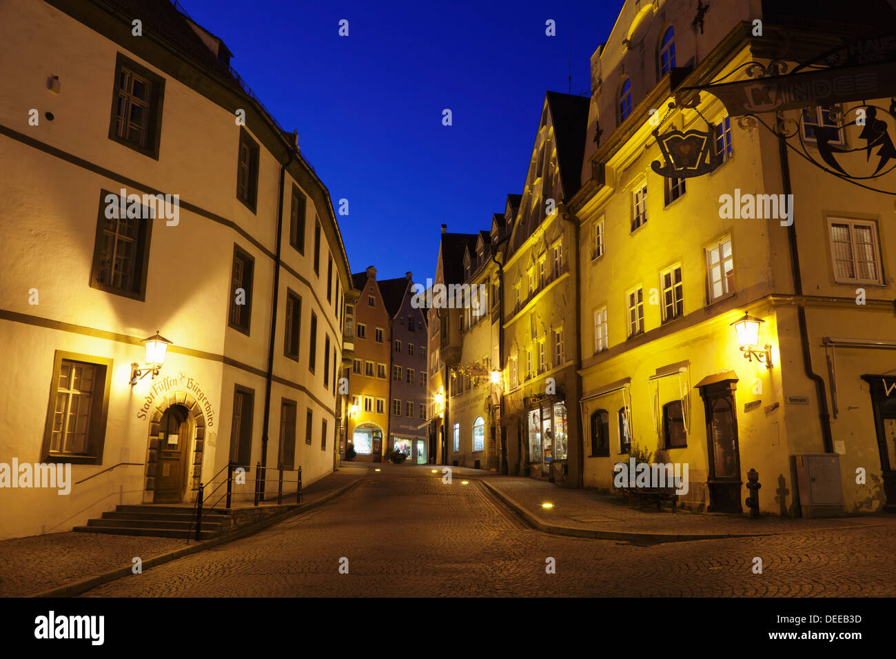 Old town of Fussen, Ostallgau, Allgau, Bavaria, Germany, Europe Stock ...