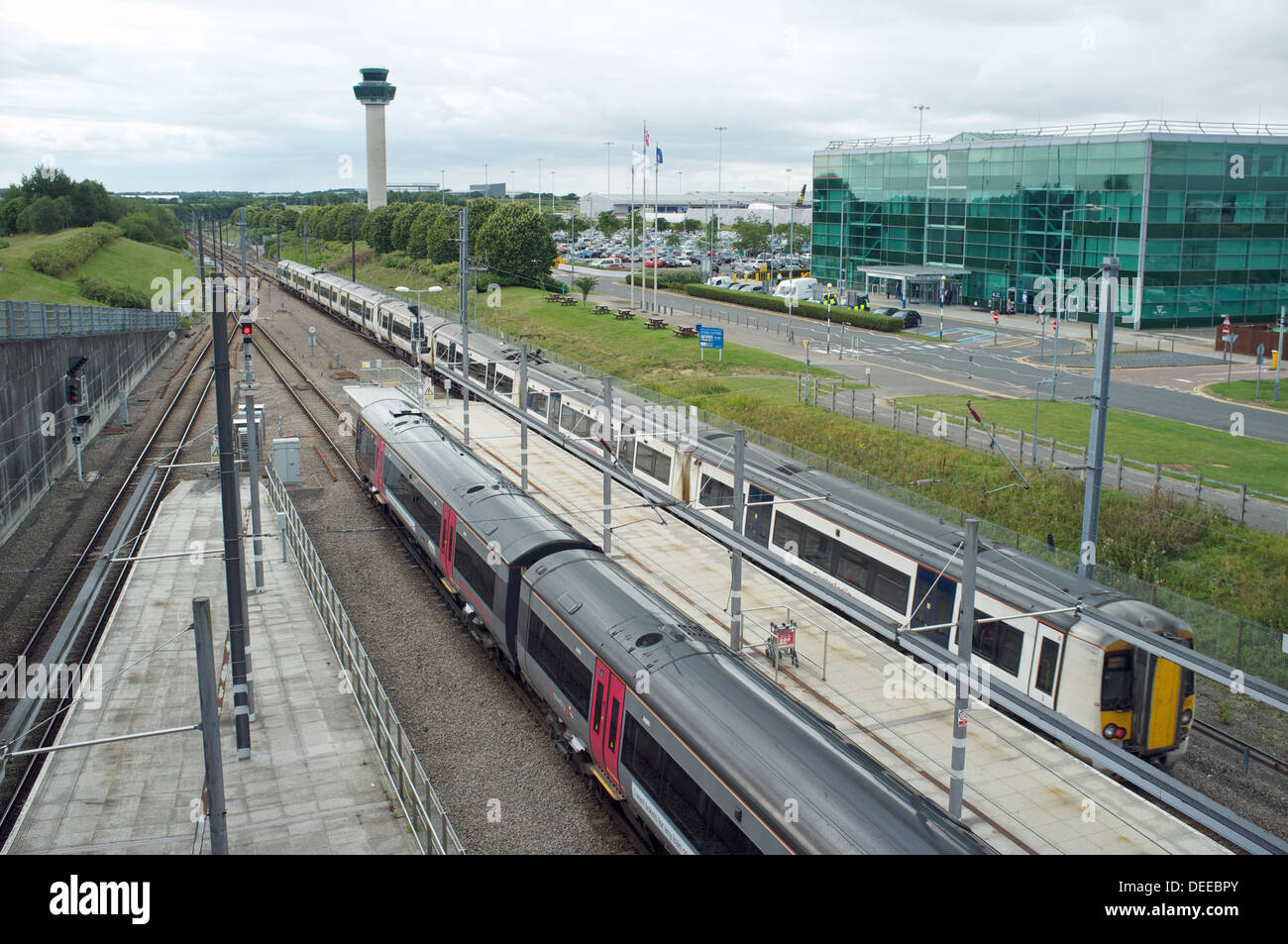 Stansted airport railway station Stock Photo, Royalty Free Image ...