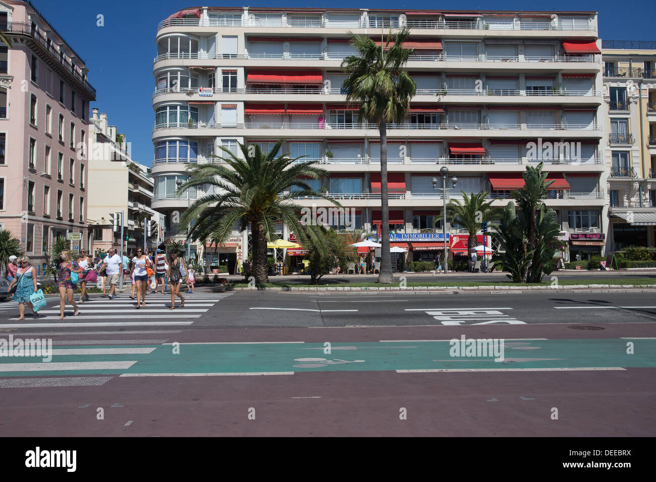 Promenade des Anglais Nice Cote d'Azur alps Alpes France Europe Stock ...