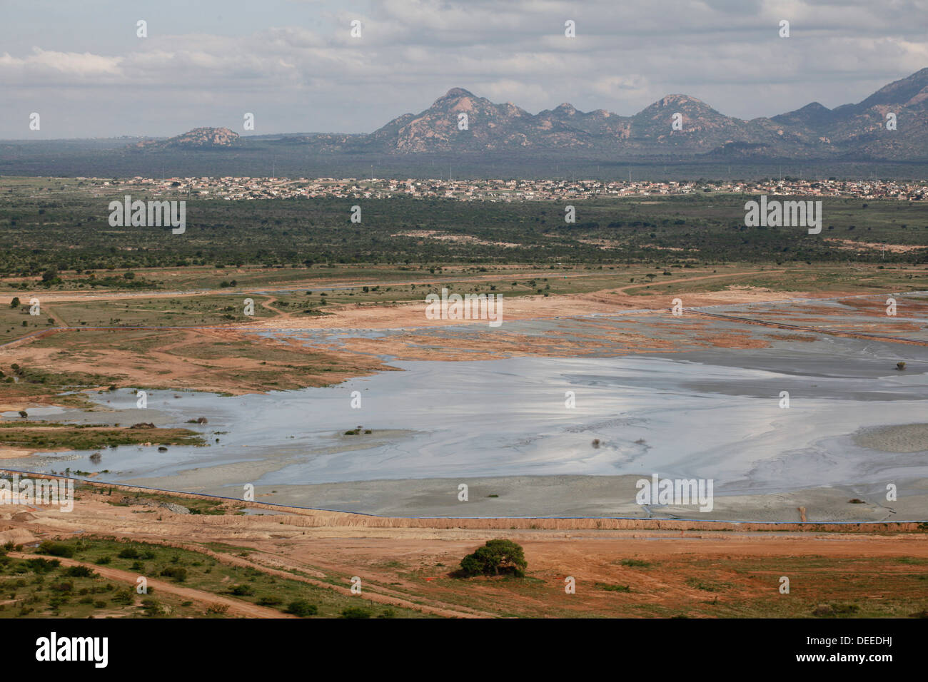 Tailings dam at Potgietersrus Platinum Mine, Limpopo, South Africa ...
