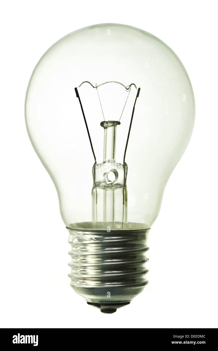 light bulb isolated on pure white background Stock Photo - Alamy