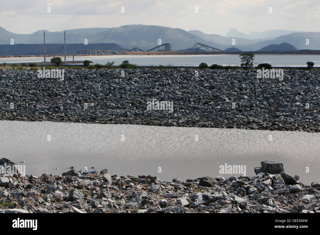 Tailings dam at Potgietersrus Platinum Mine, Limpopo, South Africa ...