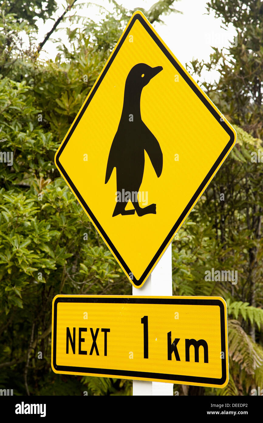 Road sign penguin hi-res stock photography and images - Alamy