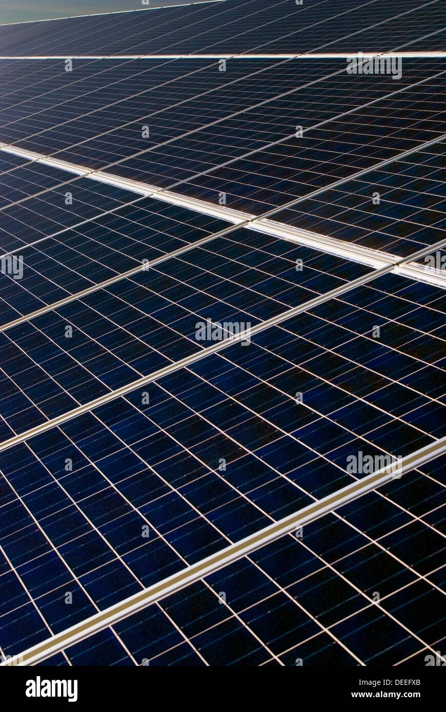 Commercial sized solar photovoltaic array Stock Photo - Alamy