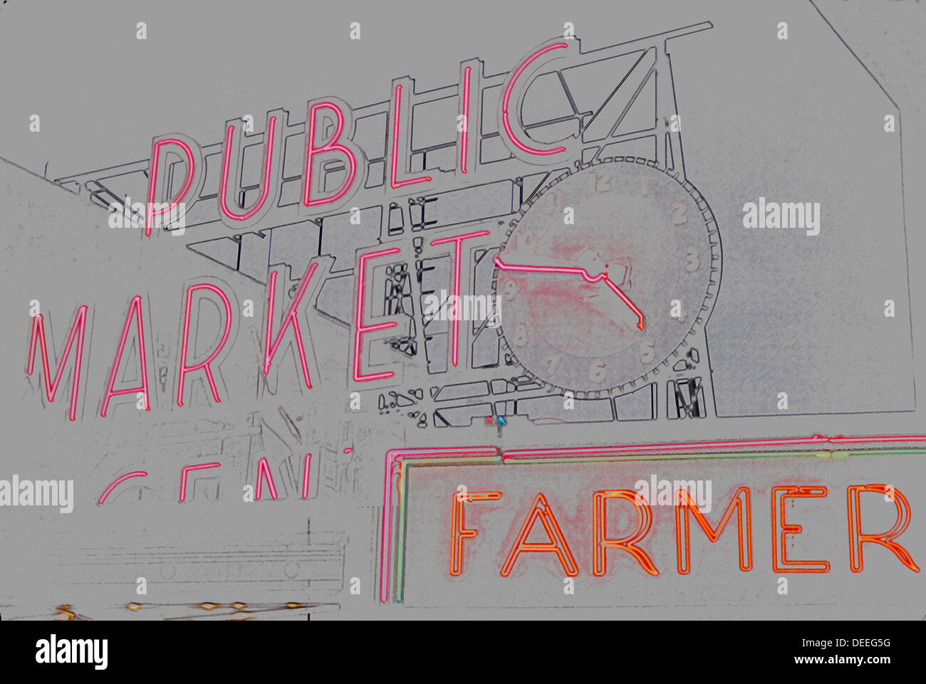 Pike Street Market, Seattle Washington Stock Photo - Alamy