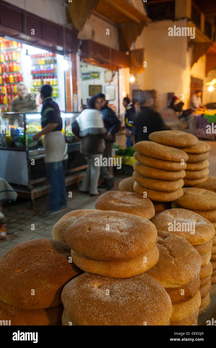 Traditional bread, Fes el Bali Medina, Fes, Morocco, North Africa ...