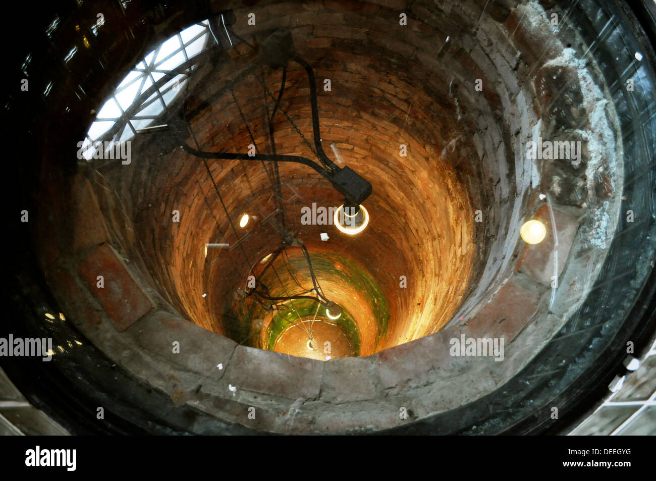Dr. Pepper Museum looking down a well.jpg Stock Photo - Alamy