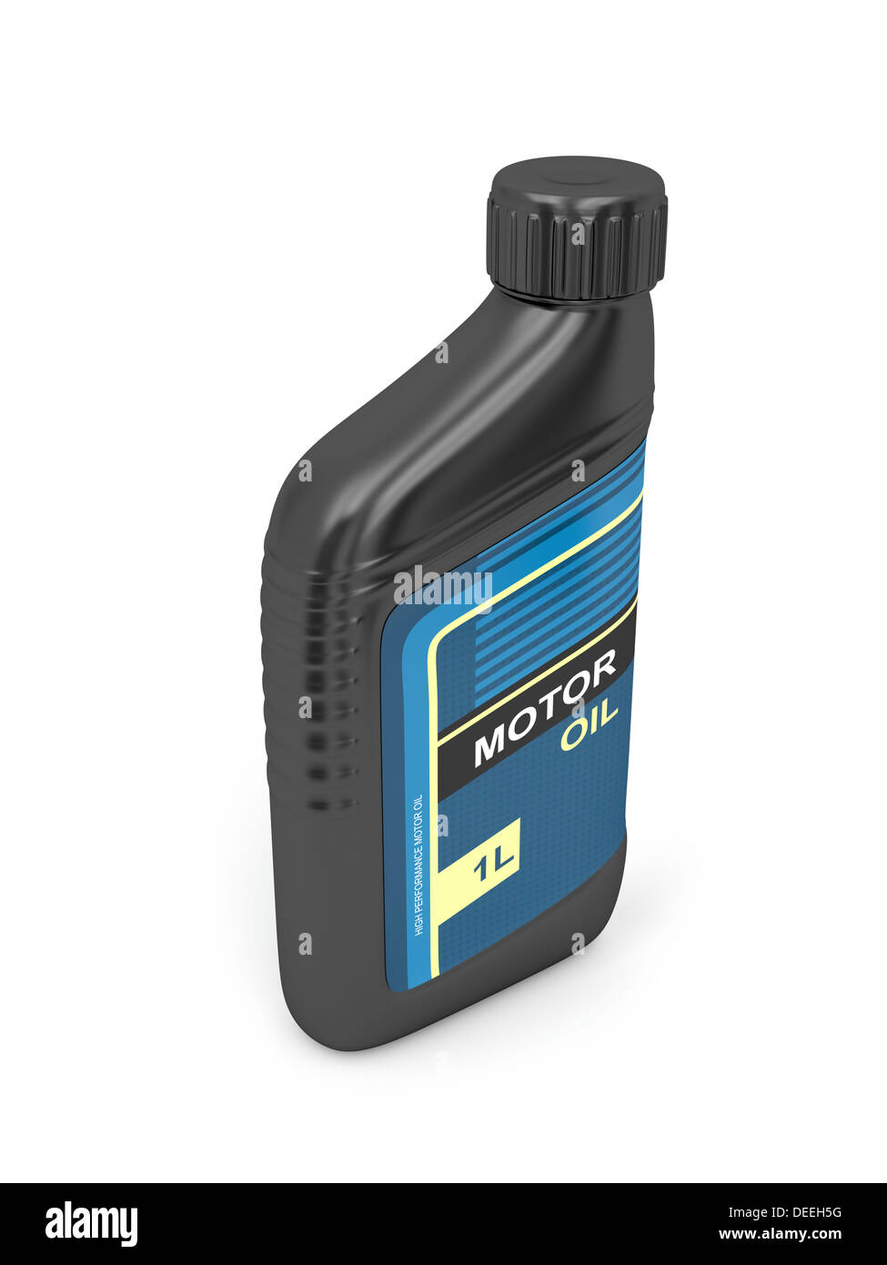 Motor oil bottle on white background Stock Photo - Alamy