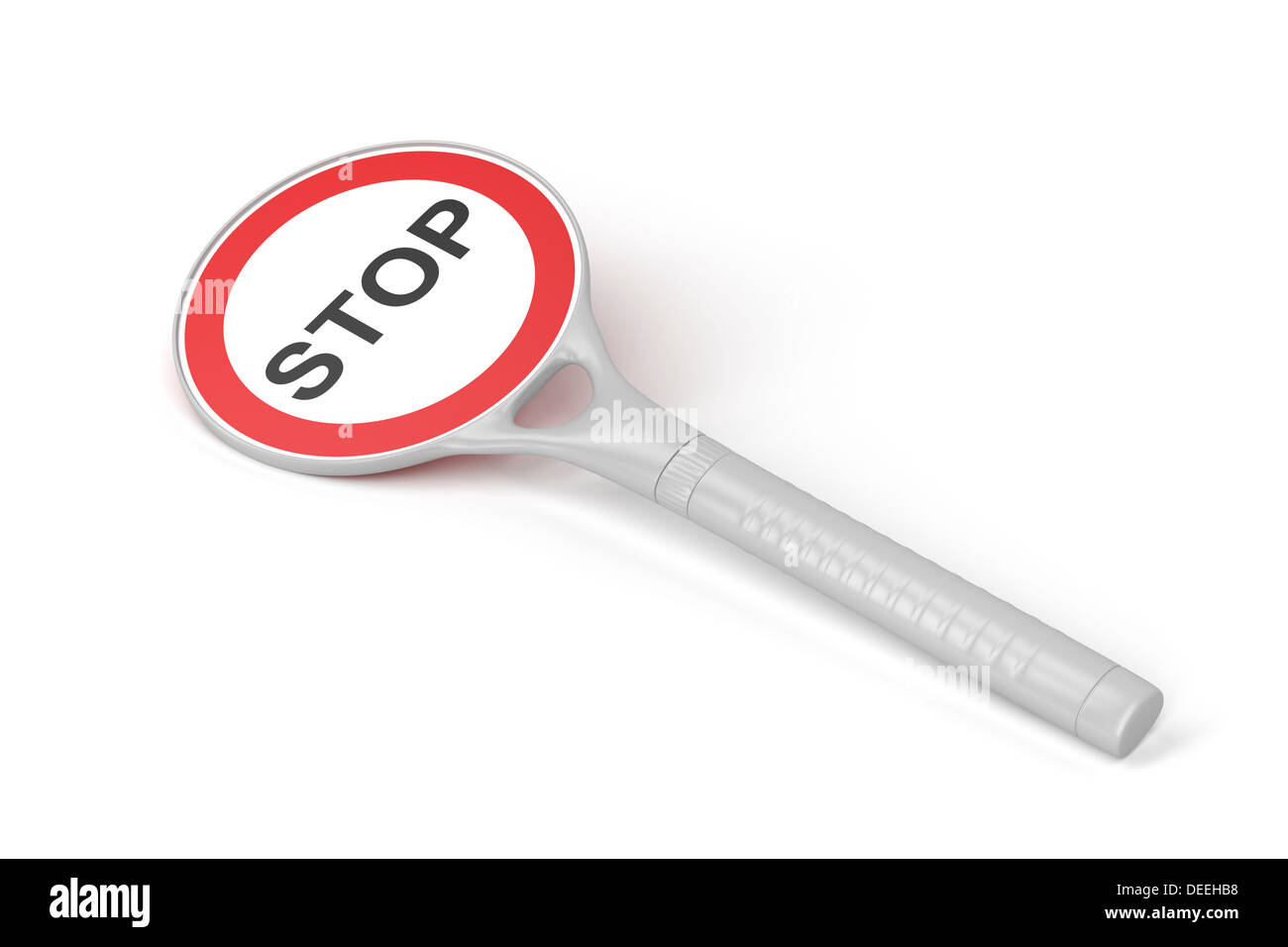 Stop sign on white background Stock Photo - Alamy