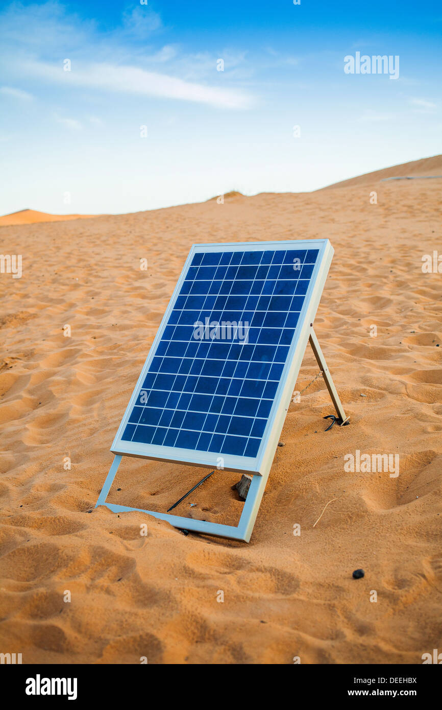Solar power cell panel in the desert Stock Photo - Alamy