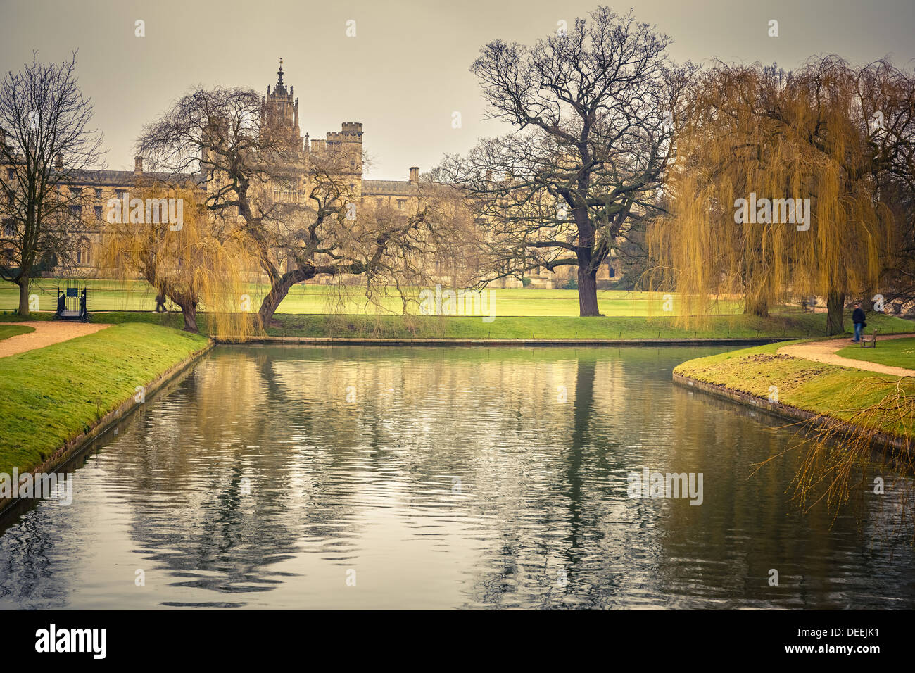 Canal and St John's College, Cambridge Stock Photo - Alamy