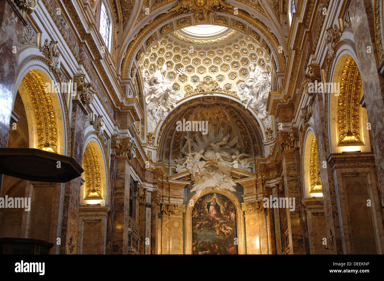Italy. Rome. Church of St Louis of the French. 18th century. Interior ...