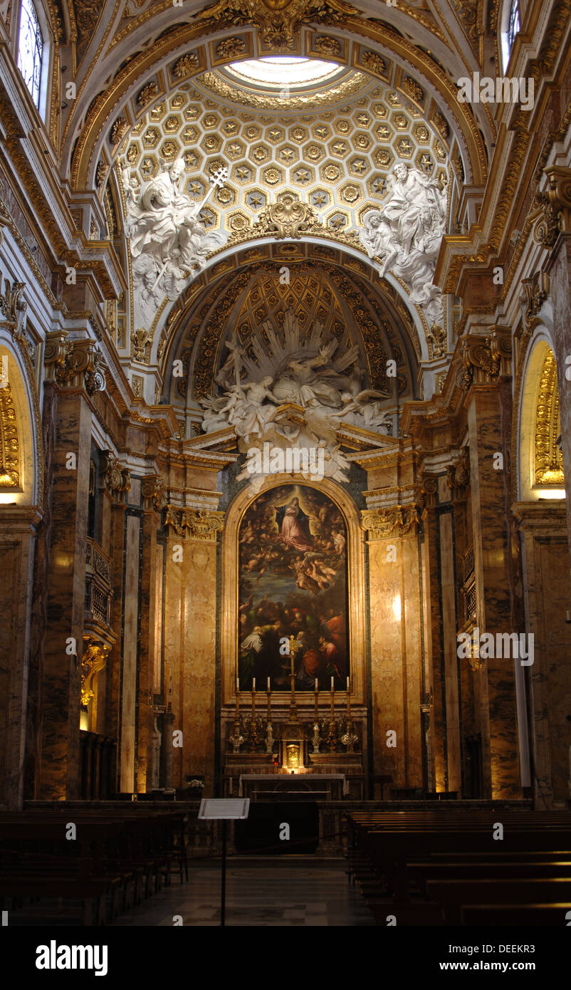 Italy. Rome. Church of St Louis of the French. 18th century. Interior ...