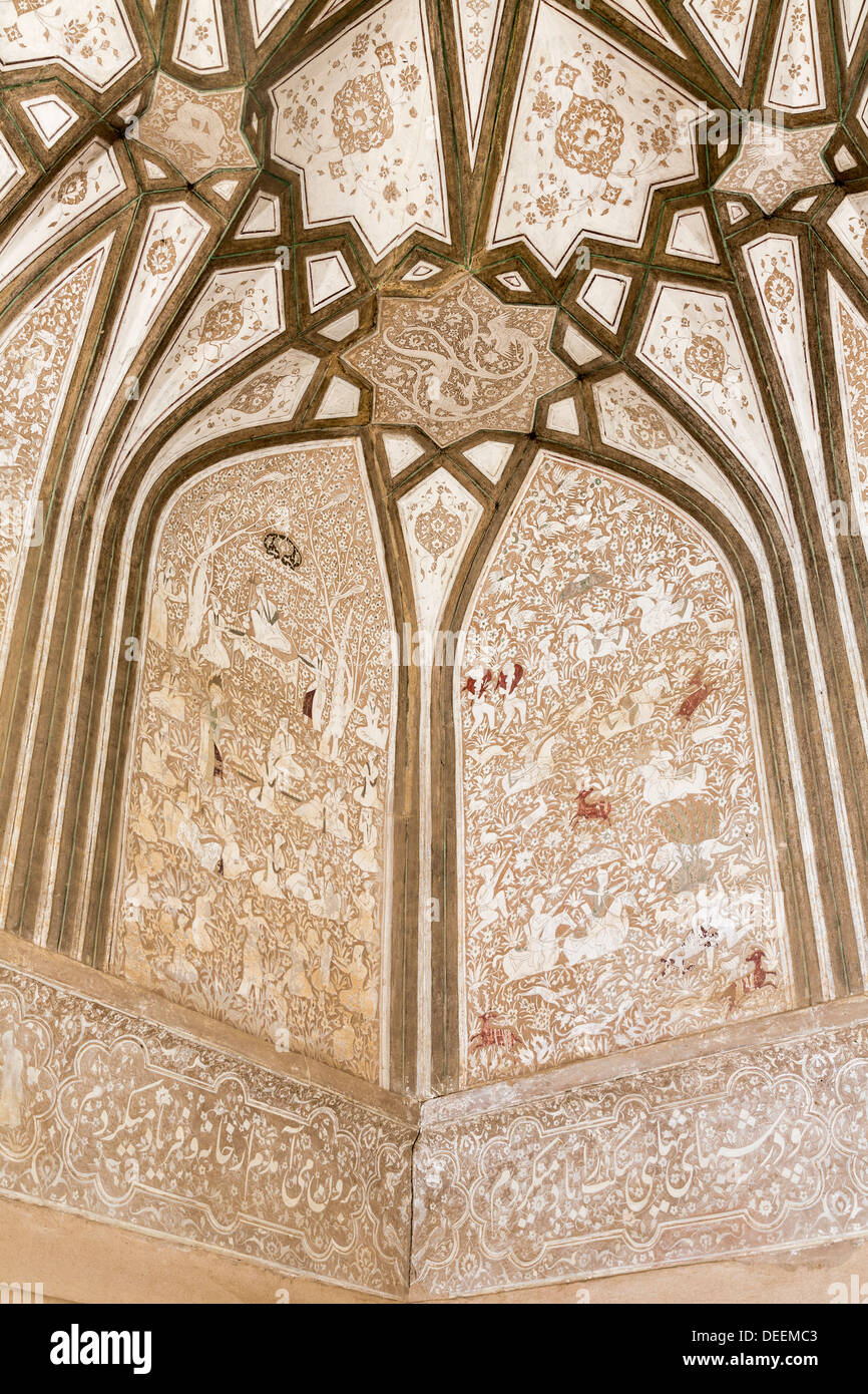 wall paintings in Safavid house, Nayin, iran Stock Photo - Alamy