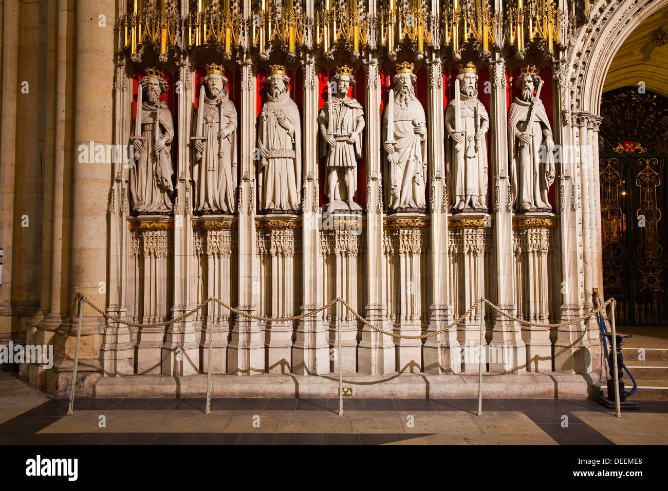 Detail of the choir screen in York Minster, example of Gothic ...