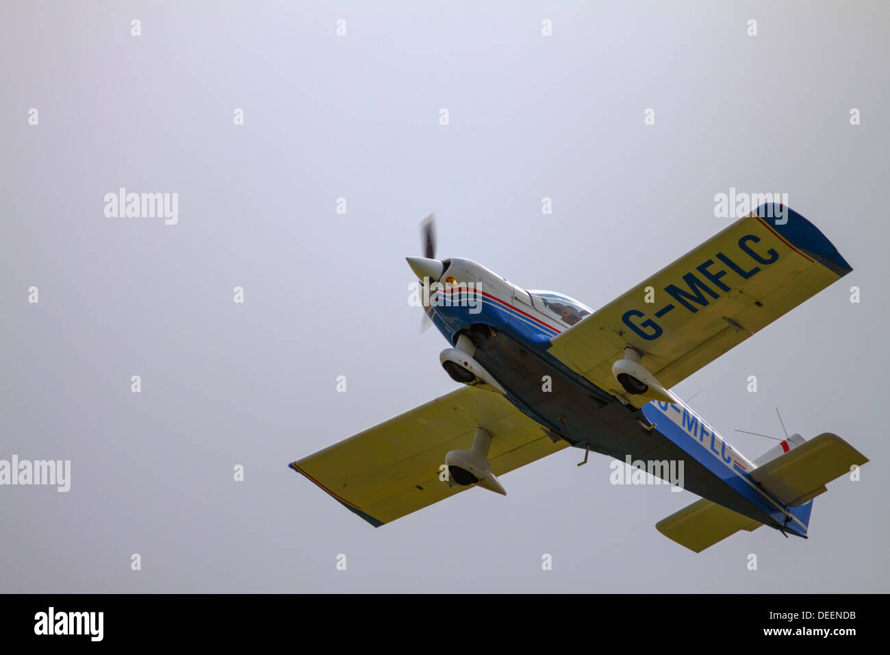 Small plane taking off at Leeds Bradford airport Stock Photo - Alamy