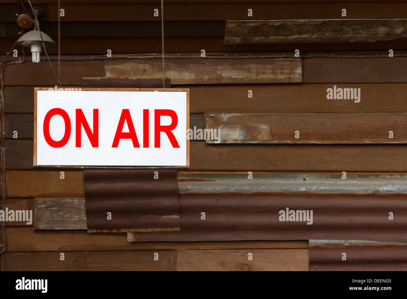 Live on air sign hi-res stock photography and images - Alamy