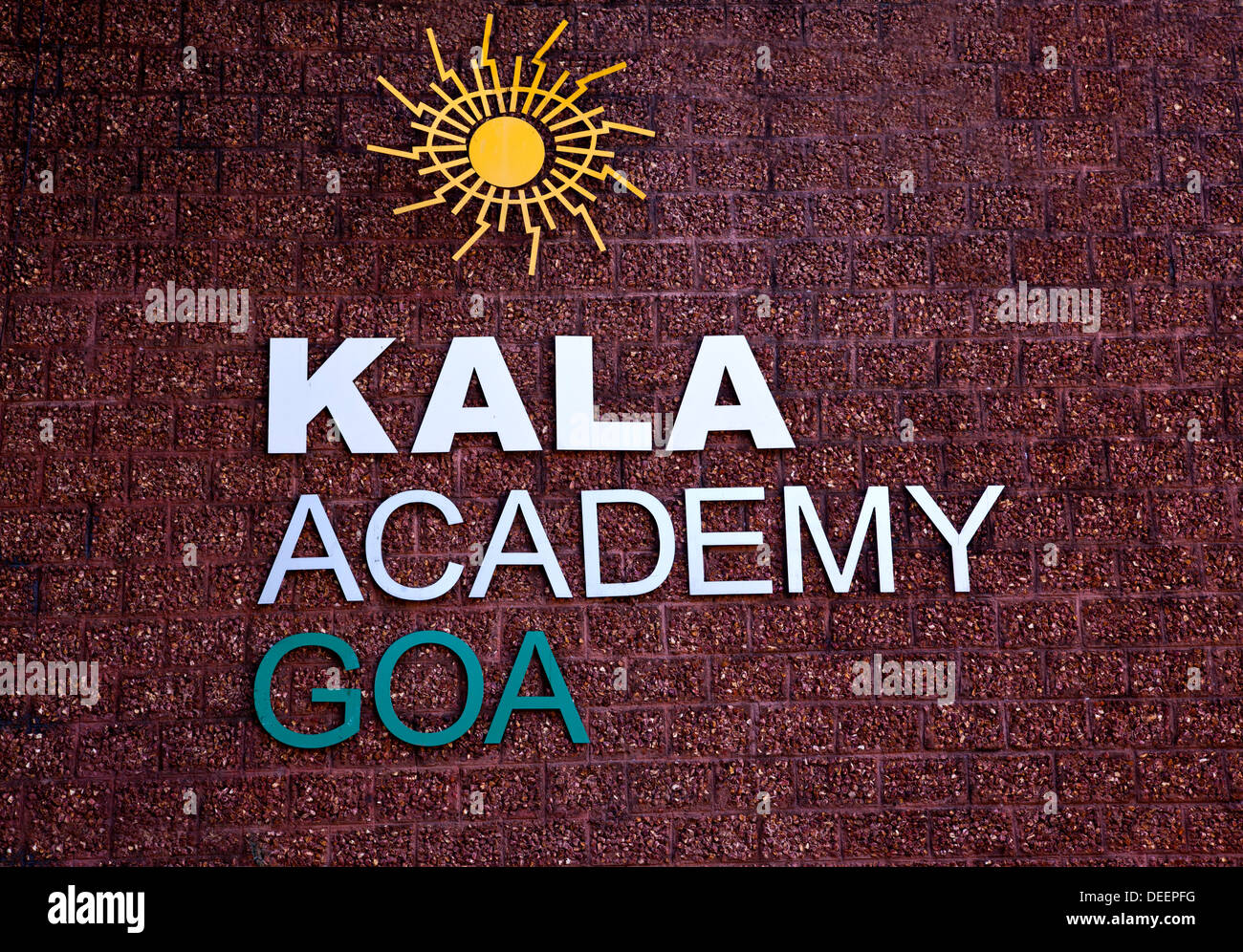 Text on the wall of an Arts Academy, Kala Academy, Panaji, Goa, India ...